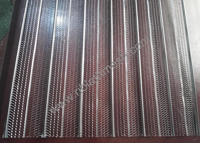 1-3m Length Rib Lath Mesh , 0.3mm Thickness 600mm Width Galvanized ...