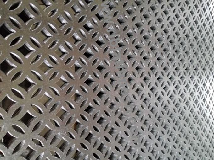 1m Width Rectangular Hole Perforated Metal Plate Galvanized Plate 2m Length