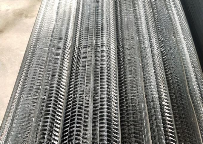 610mm Width Rib Lath Mesh Diamond Hole Galvanised Metal 2m Length